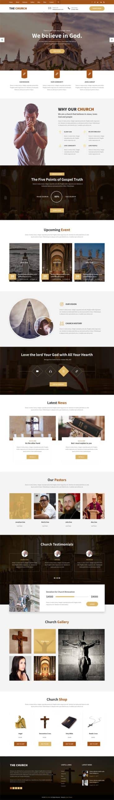 Build Site with Inspiring Modern Church and Religious WordPress Theme