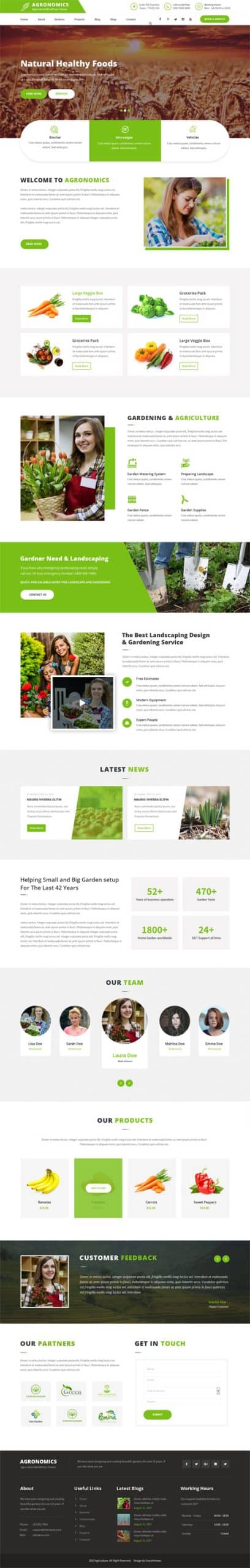 Modern Colorful & Alluring Organic Farm WordPress Theme