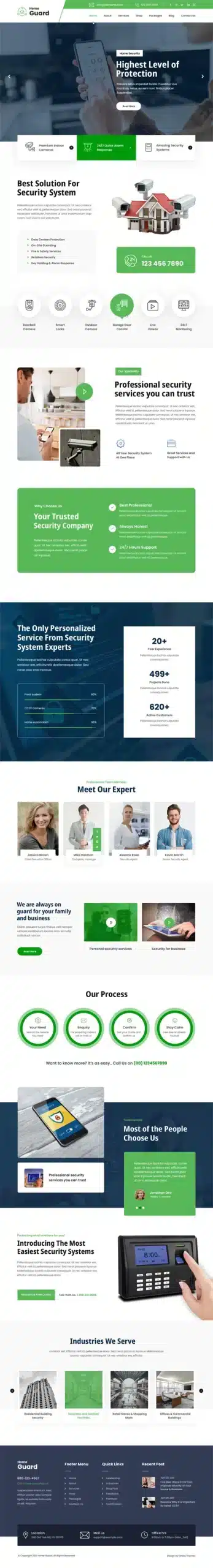 Home Guard WordPress Theme for Home Security & Bodyguard Service