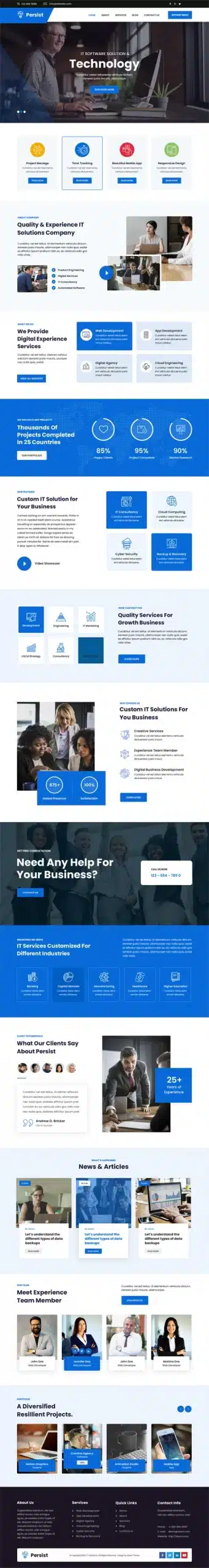 Software Company WordPress Theme for IT & Tech Firms