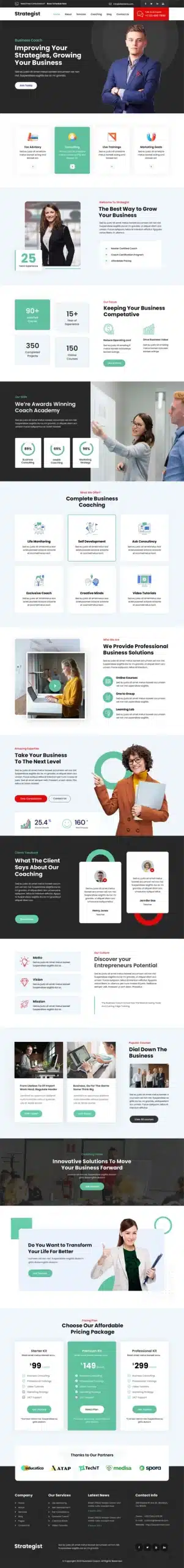 Business Coaching WordPress Theme for Business Consultant