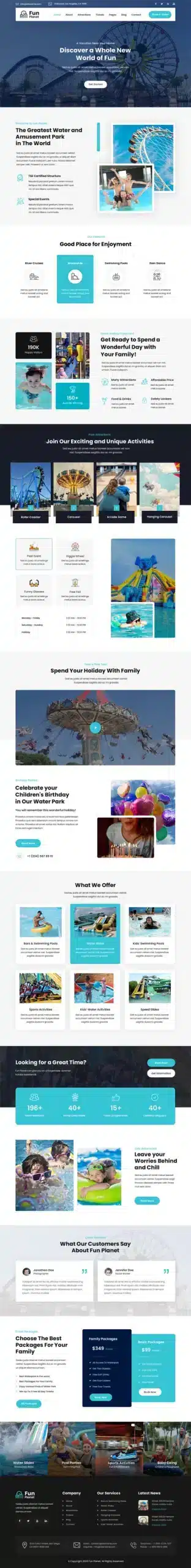 Get Ready to Ride with Our Amusement Park WordPress Theme