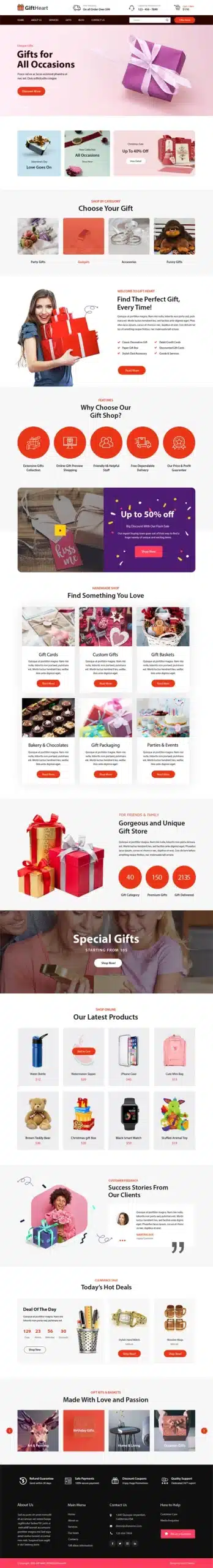 Gift Shop WooCommerce WordPress theme for Unique Gifts Store