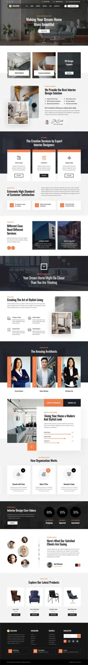 Luxury Interior WordPress Theme for Interior Decoration