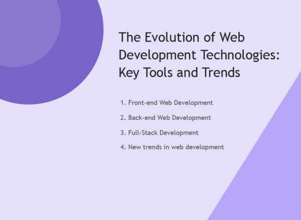 The Evolution of Web Development Technologies: Key Tools and Trends ...
