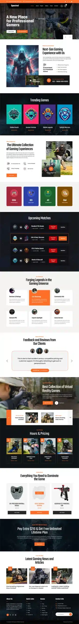 Responsive Gaming WordPress Theme for Gaming Communities