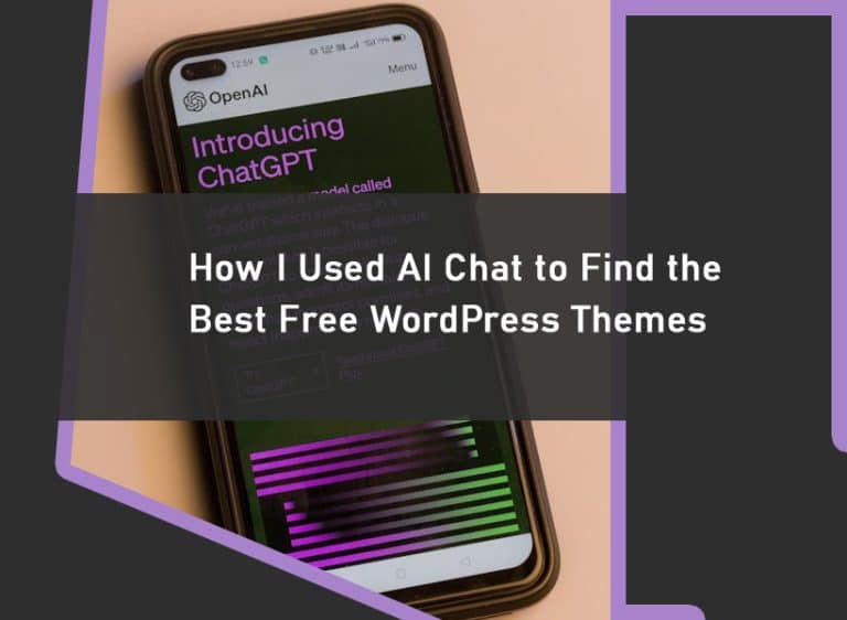 How I Used AI Chat to Find the Best Free WordPress Themes - Grace Themes